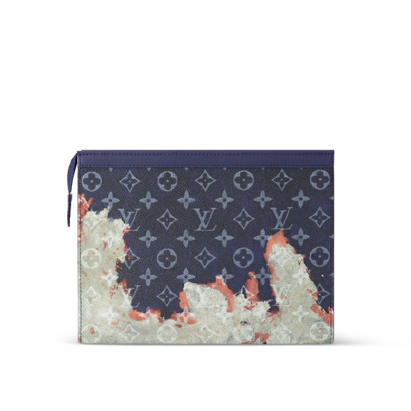 Louis Vuitton Pochette Voyage Ink Blue in Monogram Bleach Coated Canvas ...