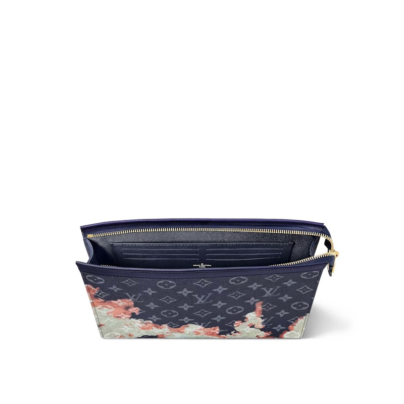 Louis Vuitton Pochette Voyage Ink Blue in Monogram Bleach Coated Canvas ...