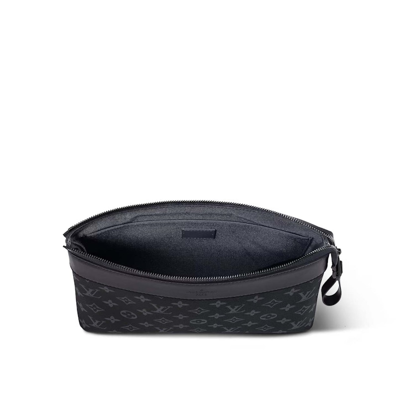 Louis Vuitton Pochette Voyage Souple Monogram Eclipse in Coated Canvas ...