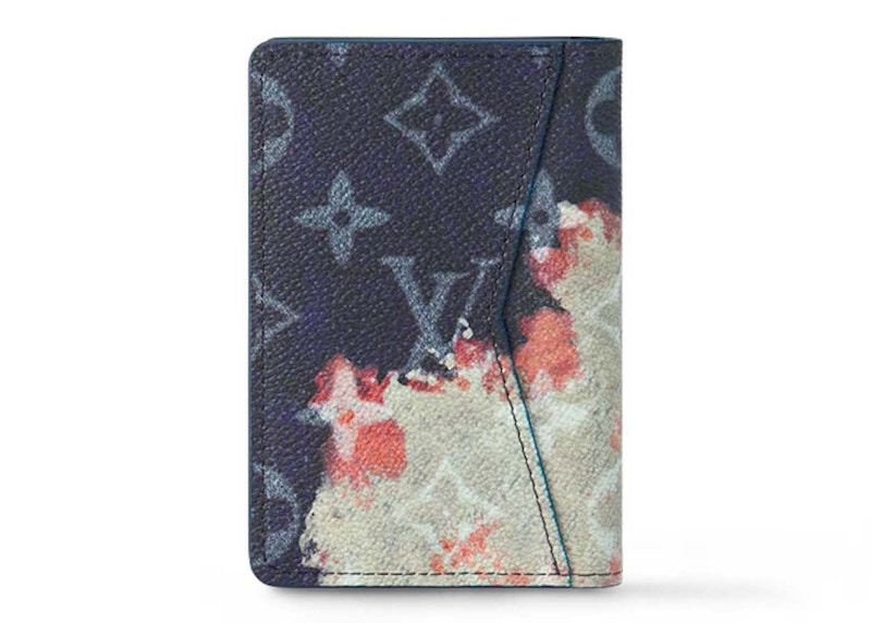 Louis Vuitton Pocket Organizer Ink Blue in Monogram Bleach Coated ...
