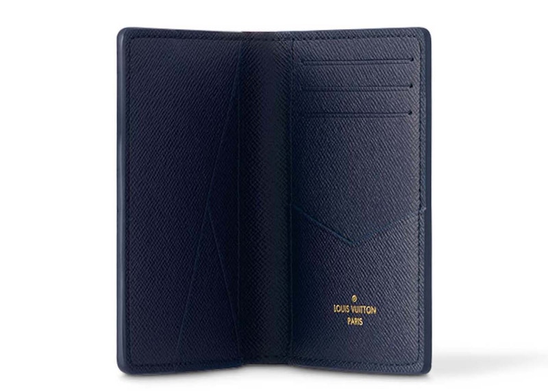 Louis Vuitton Pocket Organizer Ink Blue in Monogram Bleach Coated ...