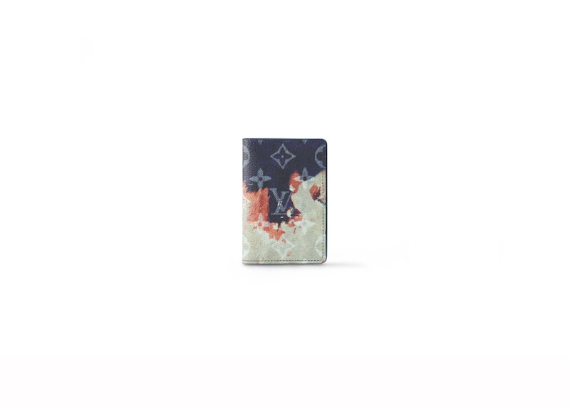 Louis Vuitton Pocket Organizer Ink Blue in Monogram Bleach Coated ...