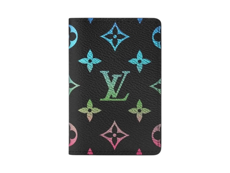 Louis Vuitton Pocket Organizer Monogram Iridescent Gradient Black in ...