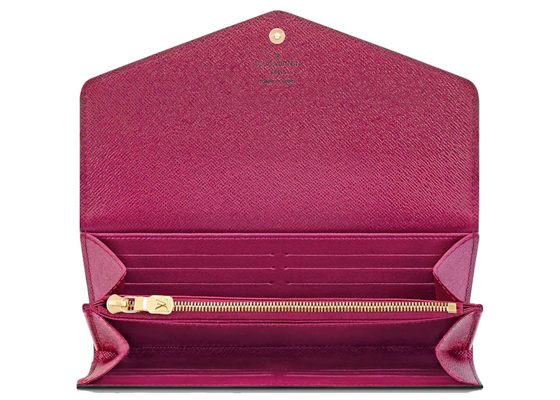 Louis Vuitton Sarah Wallet Monogram Fuchsia in Coated Canvas with Gold ...