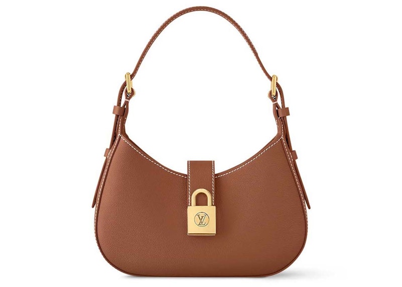 Louis Vuitton Shoulder Bag Low Key Cognac in Grained Calfskin with Gold ...