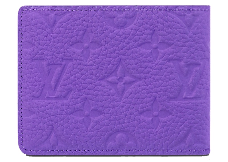 Louis Vuitton Slender Wallet Violet in Taurillon Calfskin Leather - US