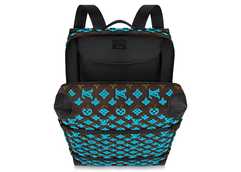 Louis Vuitton Soft Trunk Backpack Monogram Tuffetage PM Turquoise in ...