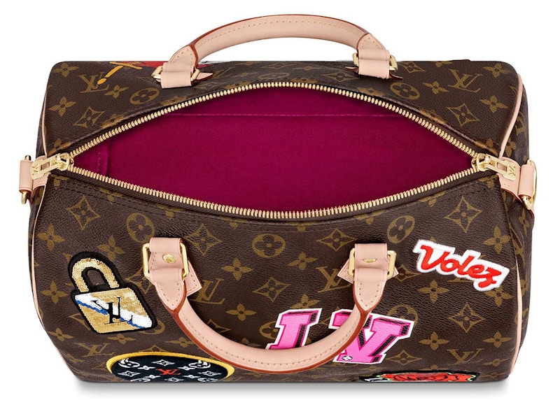 Louis Vuitton Speedy Bandouliere Monogram Patches 30 Brown Multicolor ...