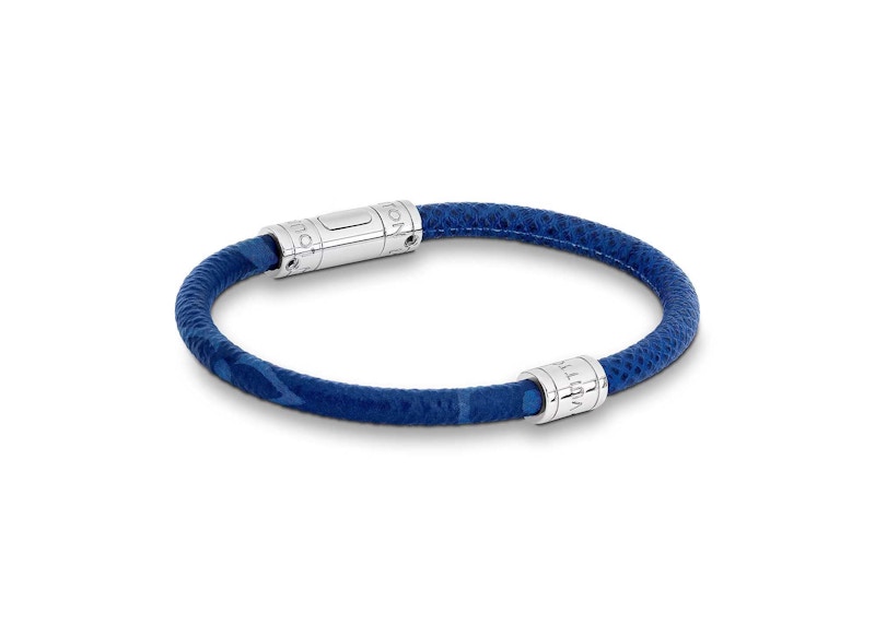 Louis Vuitton Split Bracelet Cobalt/Navy Blue in Monogram Coated Canvas ...