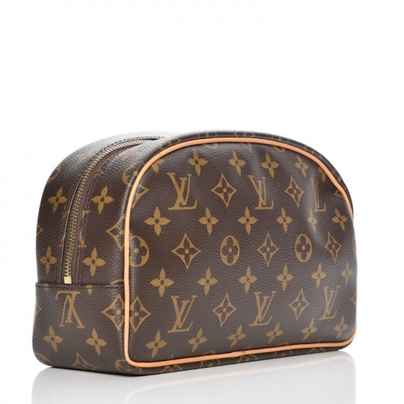 Louis Vuitton Toiletry Bag Monogram 25 Brown in Canvas with Brass