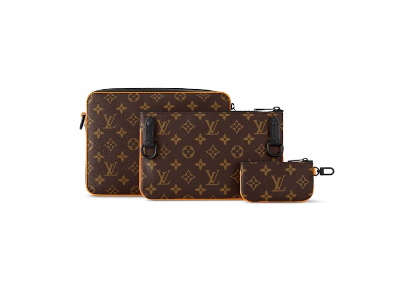 Louis Vuitton Trio Messenger Radiant Sun in Macassar Coated Canvas with ...