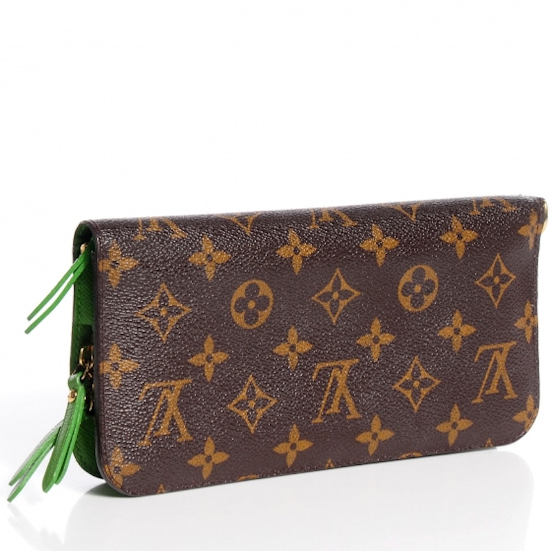 Louis Vuitton Wallet Insolite Monogram Green in Toile Canvas with Brass