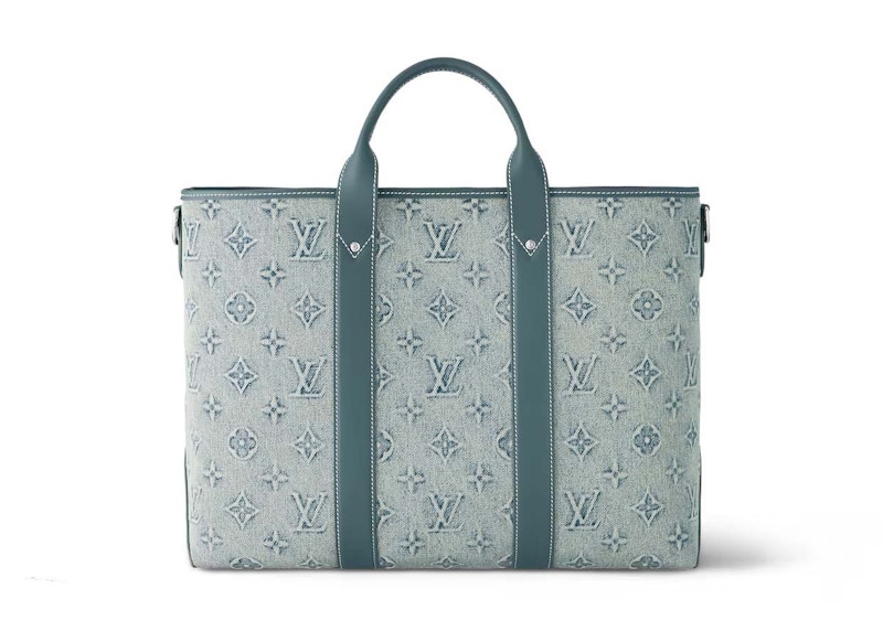 Louis Vuitton Weekend Tote NM Monogram Washed Denim coated canvas in ...