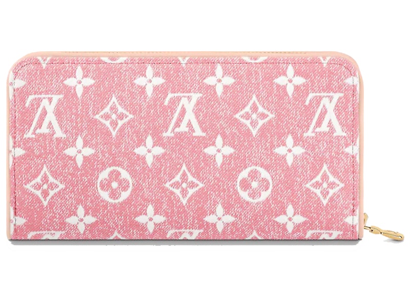 Louis Vuitton Zippy Wallet Denim Jacquard Pink in Denim/Calfskin ...