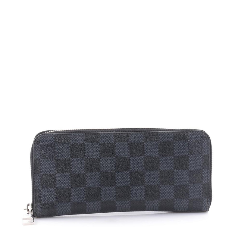 Louis Vuitton Zippy Wallet Vertical Damier Cobalt Black in Canvas with ...