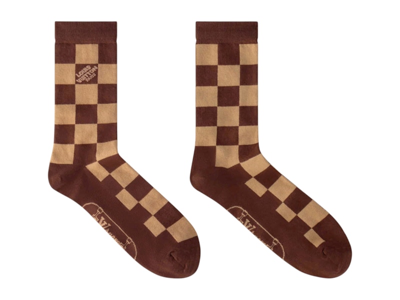 Louis Vuitton x Nigo Damier Skate Socks Brown Men's - SS25 - US