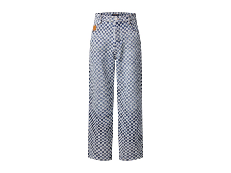 Louis Vuitton x Nigo Damier Wide-Leg Jeans Indigo Men's - SS25 - US