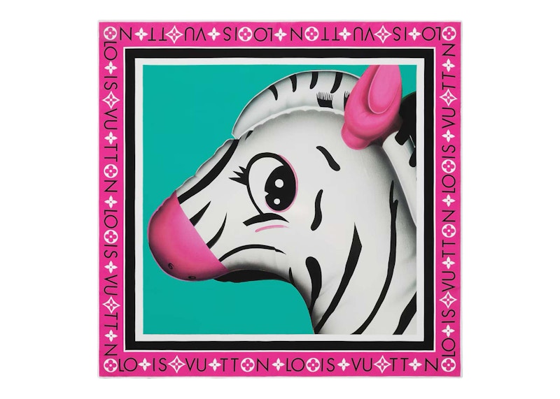 Louis Vuitton x Sun Yitian Animogram Zebra Square 90 Pink in Silk - US