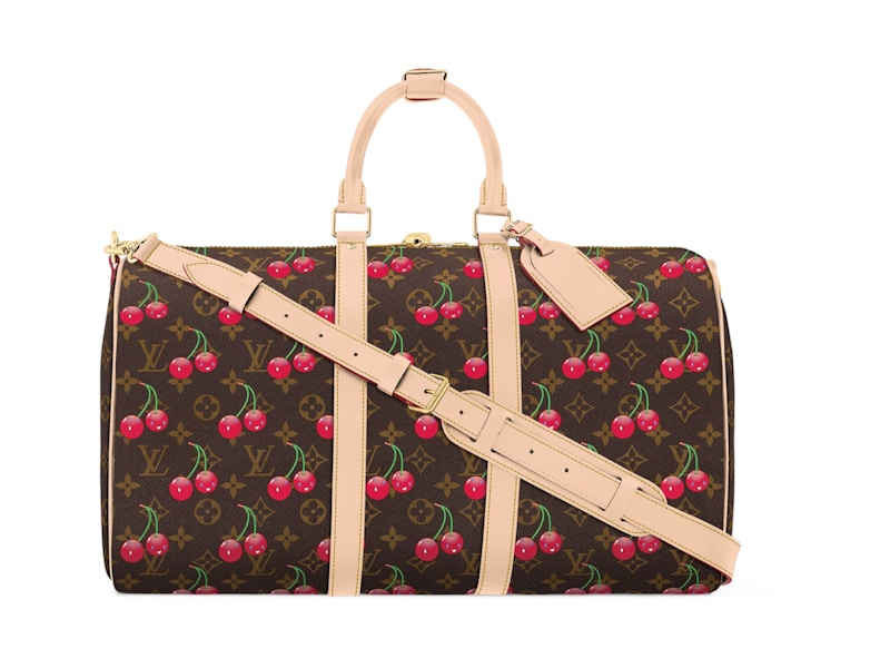 Louis Vuitton x Takashi Murakami Cherry Keepall Bandouliere 45 Brown ...