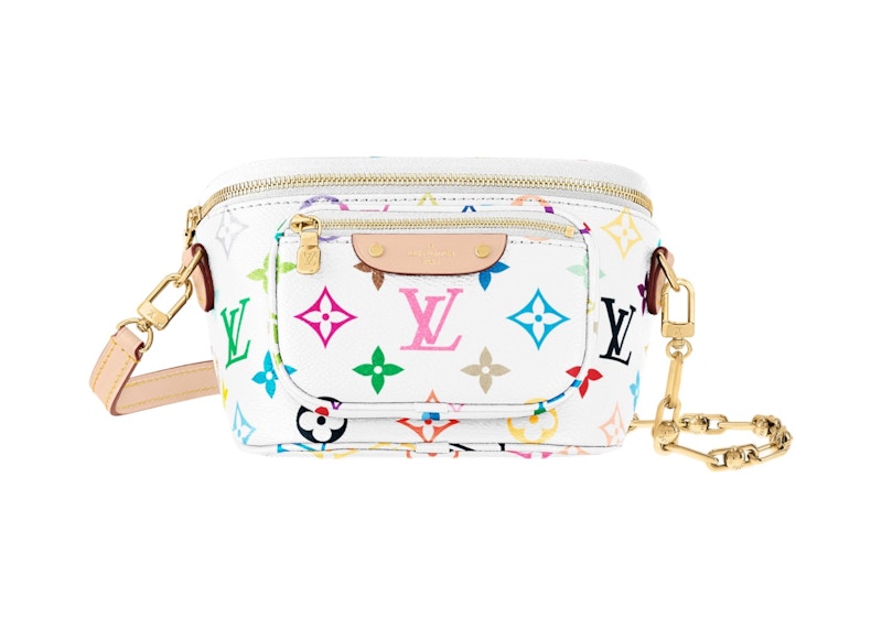 Louis Vuitton x Takashi Murakami Mini Bumbag Multicolor White in Canvas ...