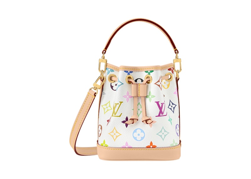 Louis Vuitton x Takashi Murakami Nano Noe Multicolor White in Canvas - US