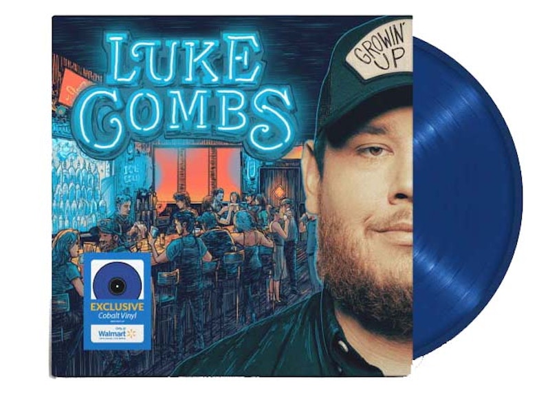 Luke Combs Growin' Up Walmart Exclusive LP Vinyl Cobalt Blue - US