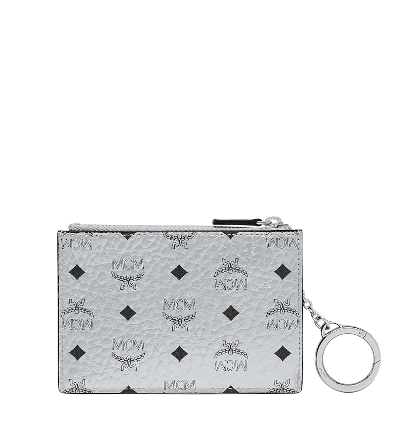 MCM Key Pouch Visetos Original Berlin Silver in Coated Canvas with ...