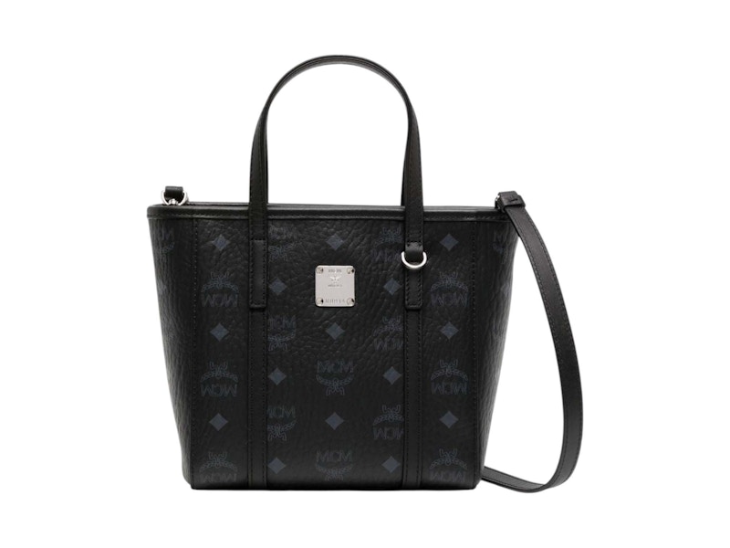 MCM Toni Vi Mini Shopper Black in Canvas - US