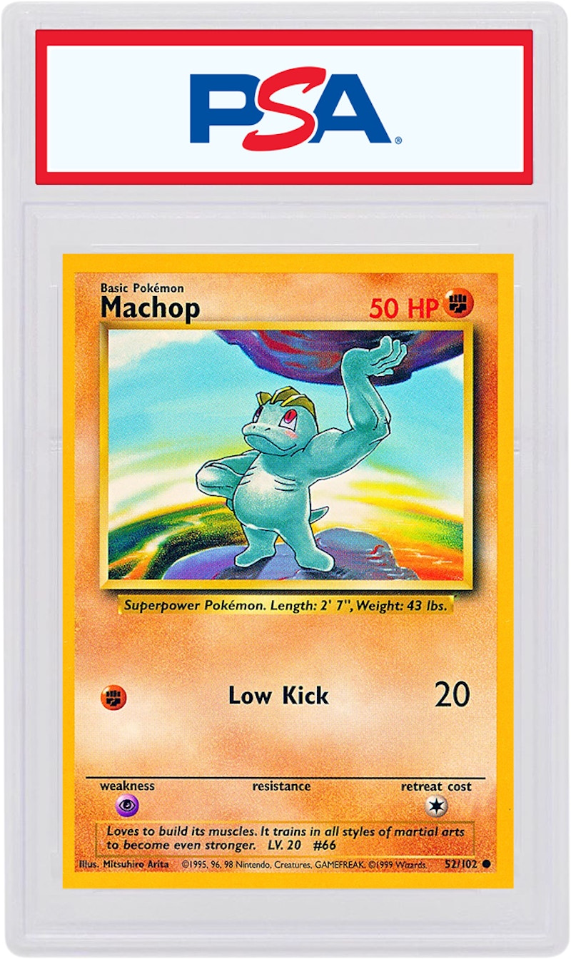 Machop 1999 Pokemon TCG Base Set #52/102 (PSA or BGS Graded) - 1999 - US