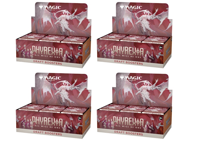 Magic: The Gathering TCG Phyrexia: All Will Be One Draft Booster Box 4x ...