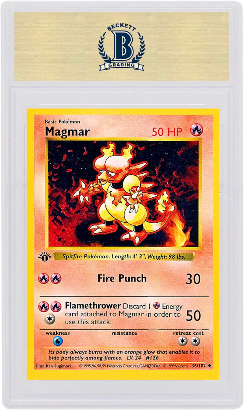 Magmar 1999 Pokemon TCG Base Set 1st Edition #36/102 - 1999 - US