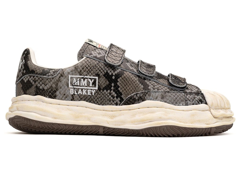 Maison Mihara Yasuhiro Blakey OG Sole Leather Low Velcro Python Printed ...