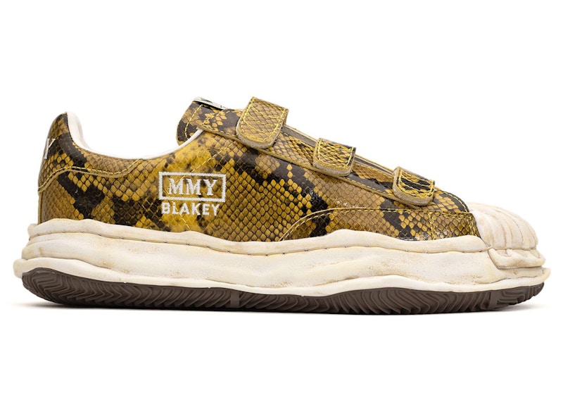 Maison Mihara Yasuhiro Blakey OG Sole Leather Low Velcro Python Printed ...