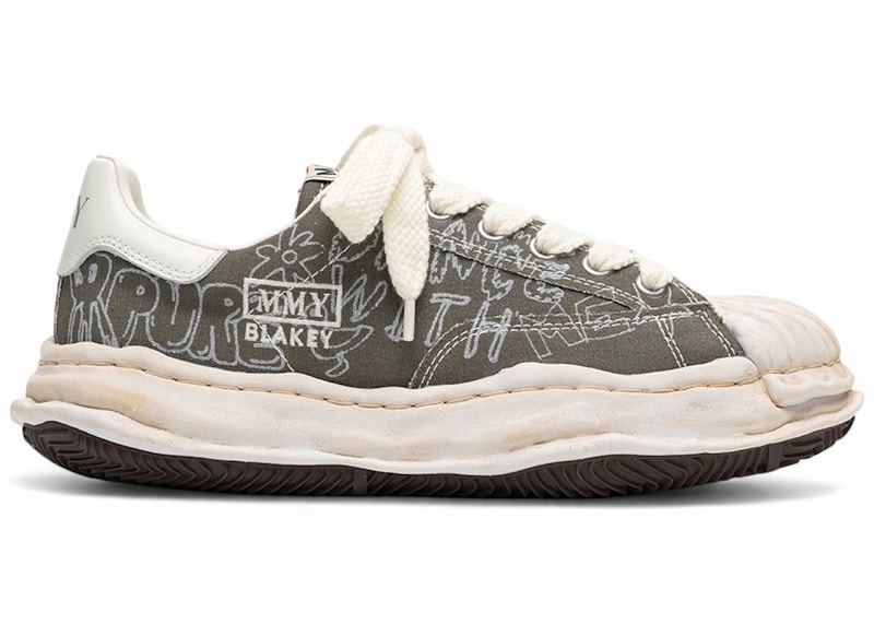 Maison Mihara Yasuhiro Blakey OG Sole Low Graffiti Printed Green Men's ...