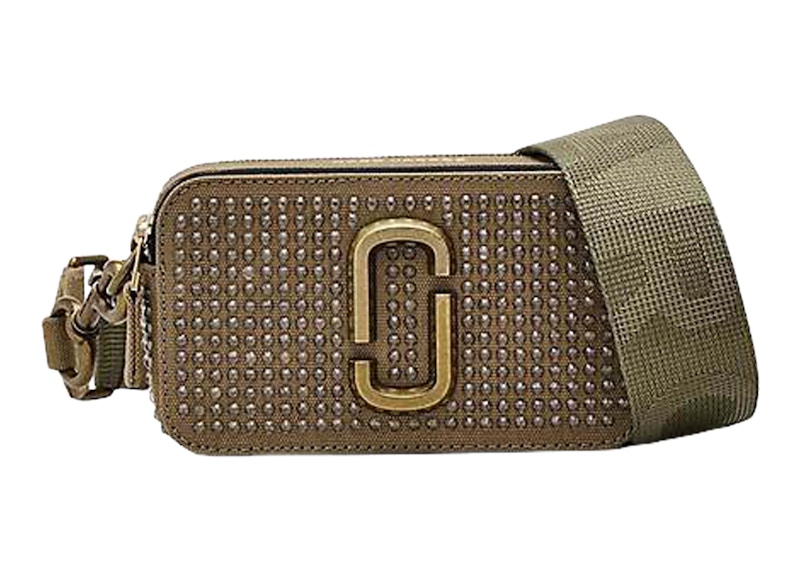 Marc Jacobs The Crystal Canvas Snapshot Slate Green Crystal in Cotton ...