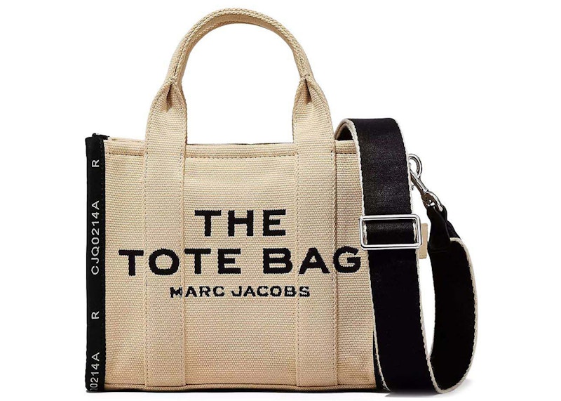 Marc Jacobs The Jacquard Small Tote Bag Warm Sand Beige in Leather - US