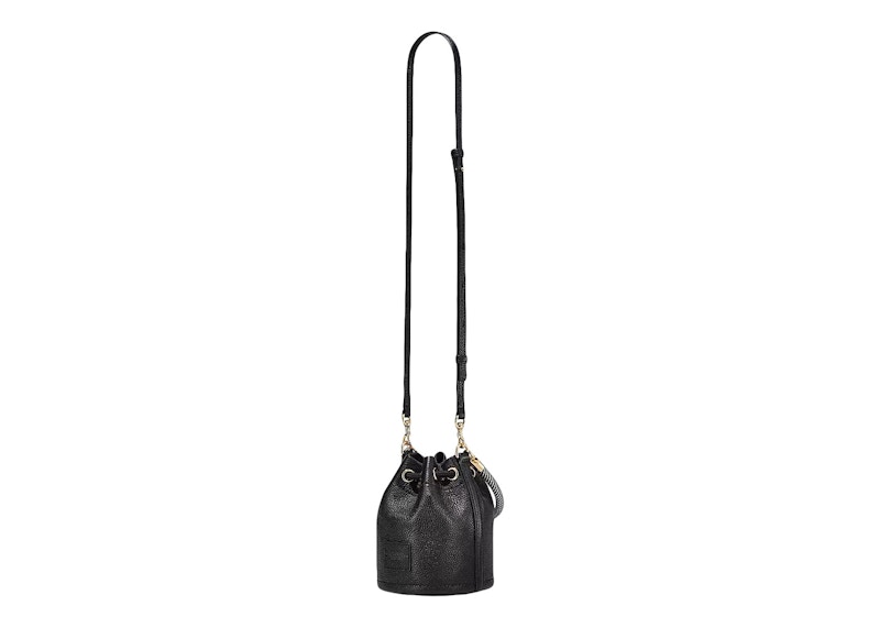 Marc Jacobs The Leather Micro Bucket Bag Black in Full Grain Leather ...