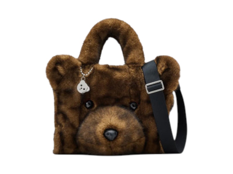 Marc Jacobs The Medium Tote Teddy Bear Tote Bag Ebony in Polyester - US