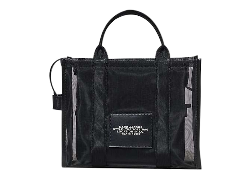 Marc Jacobs The Mesh Medium Tote Bag Blackout in Mesh with Silver-tone - US