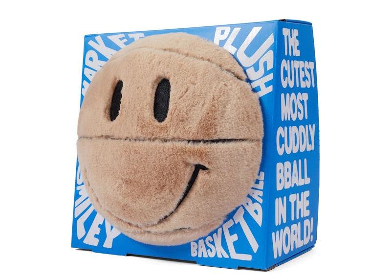 Market Smiley Basketball Sherpa Plush Tan - US