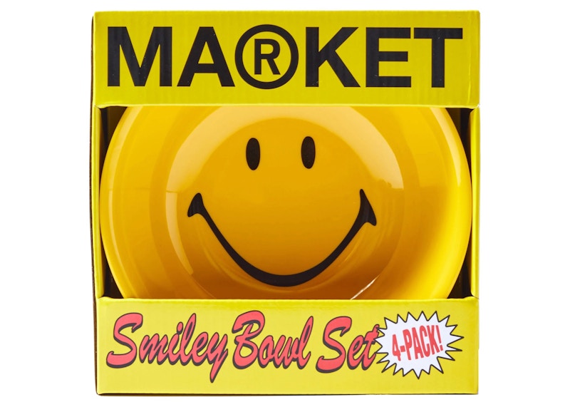 Market Smiley Bowl 4 Piece Set Yellow - FW22 - US