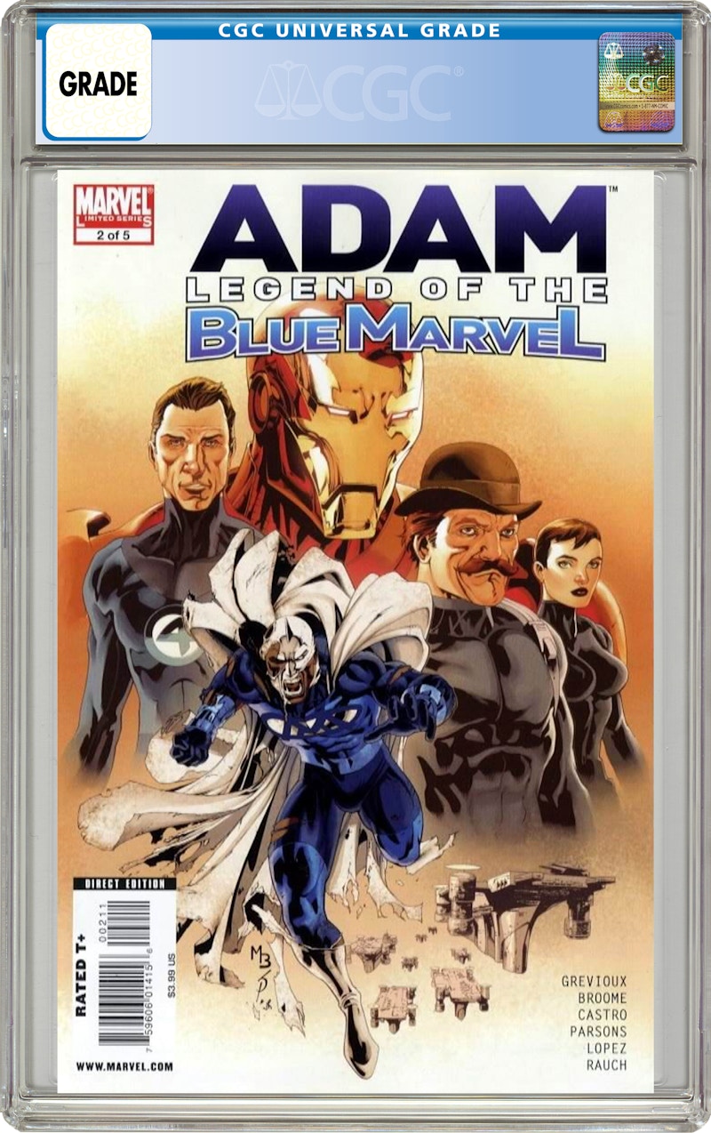 Marvel Adam Legend of the Blue Marvel (2008) #2 Comic Book CGC Graded - ES
