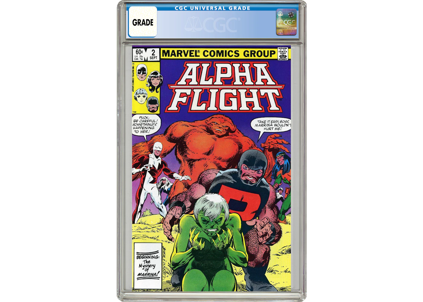 Marvel Alpha Flight 1983 1st Series 2 Comic Book Cgc Graded Us