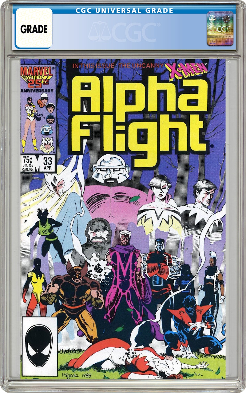 Marvel Alpha Flight (1983 1st Series) #33 Comic Book CGC Graded - KR