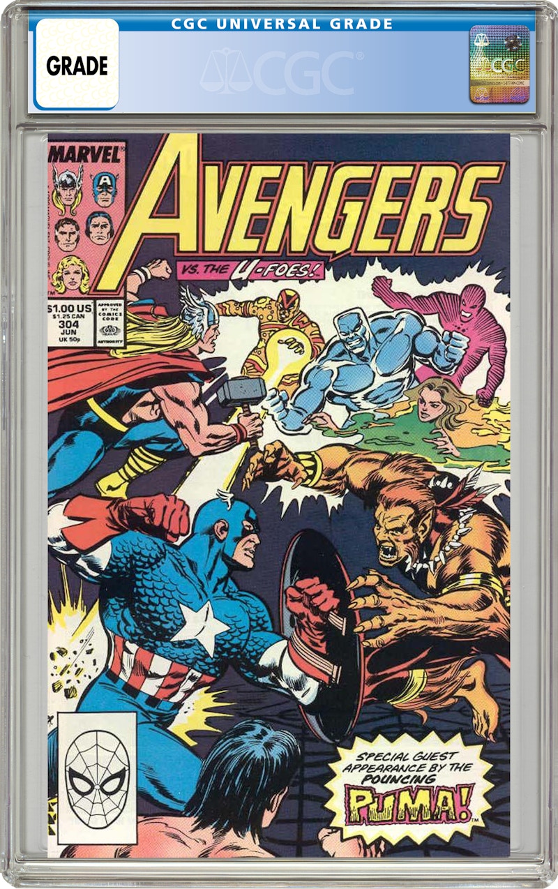 Marvel Avengers (1963 1st Series) #304 Comic Book CGC Graded - KR