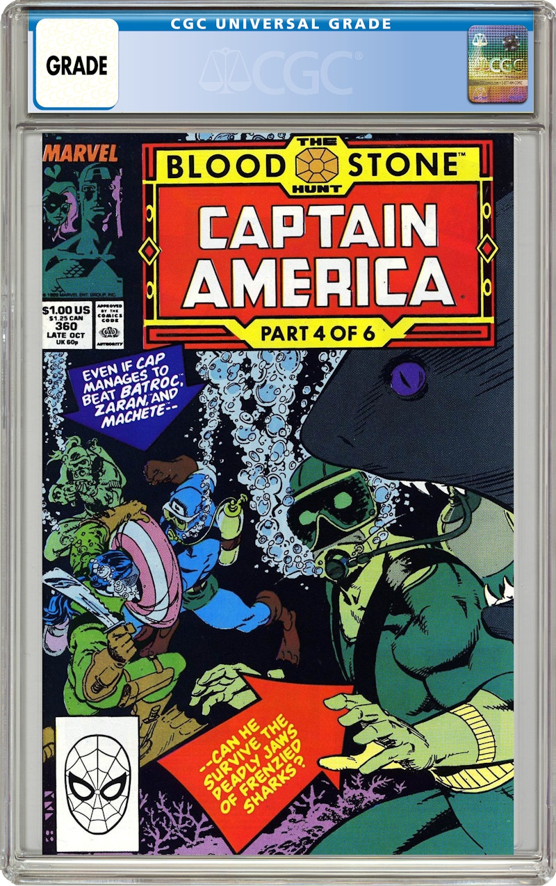 Marvel Captain America (1968 1st Series) #360 Comic Book CGC Graded - JP