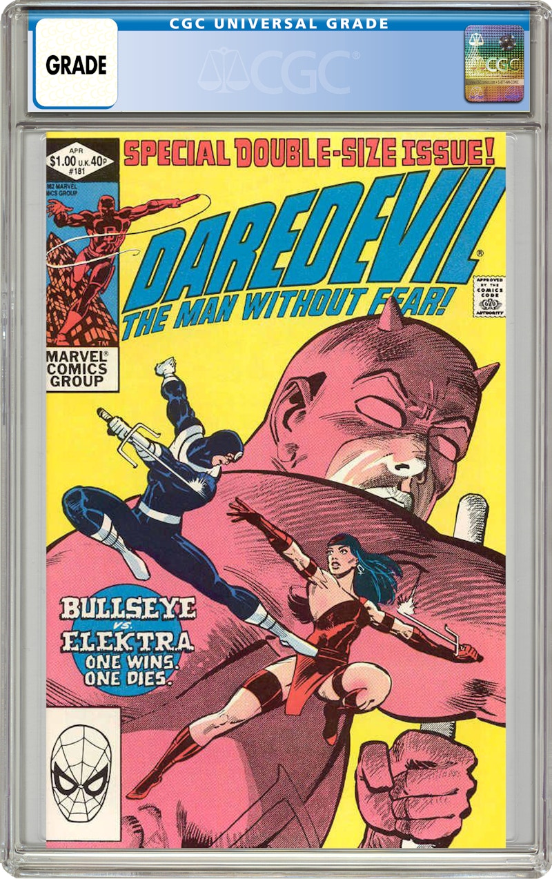 Marvel Daredevil #181 (Death of Elektra) Comic Book CGC Graded