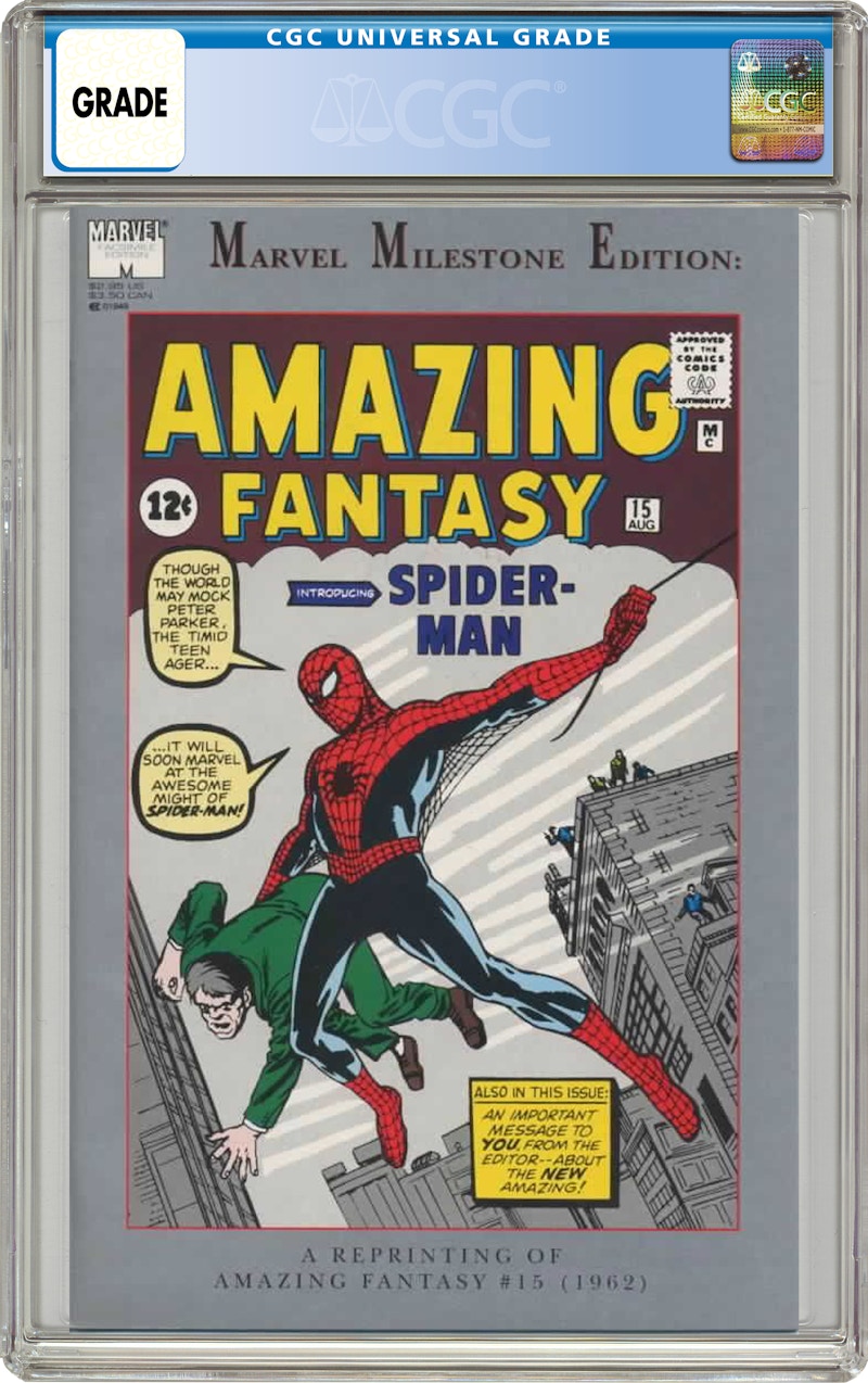 Marvel Milestone Edition Amazing Fantasy (1992) #15 Comic Book CGC ...