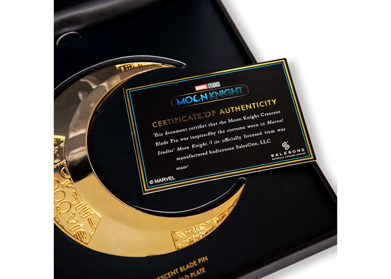 Marvel Moon Knight 14KT Gold Crescent Blade 2022 SDCC Exclusive Pin Set ...