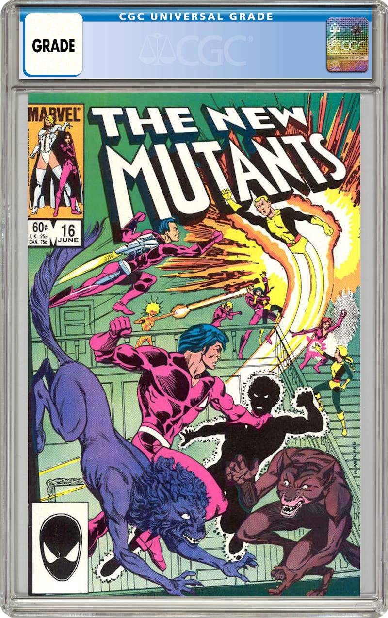 Marvel New Mutants (1983 1st Series) #16 Comic Book CGC Graded - GB